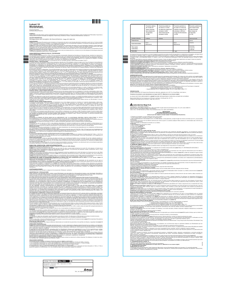 Lukast 10 | PDF | Asma | Alergia