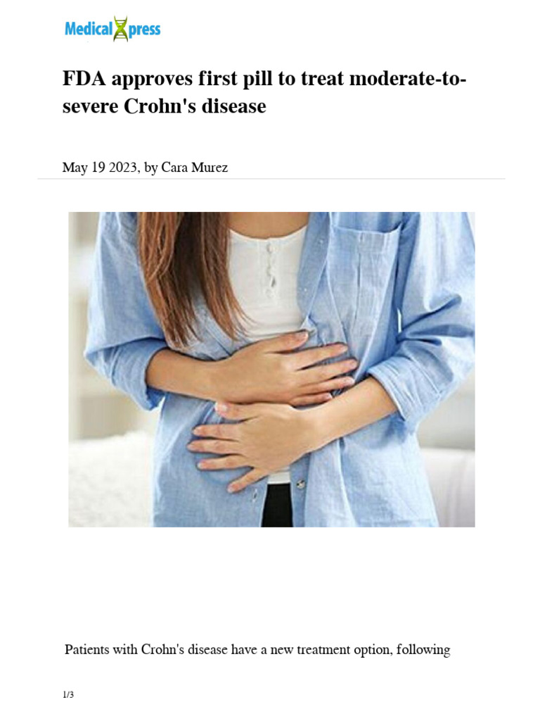 2023 05 Fda Pill Moderate To Severe Crohn Disease | PDF | Drugs ...