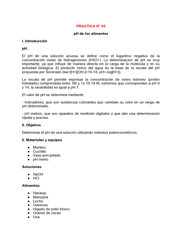 Practica #03 | PDF | Ph | Química