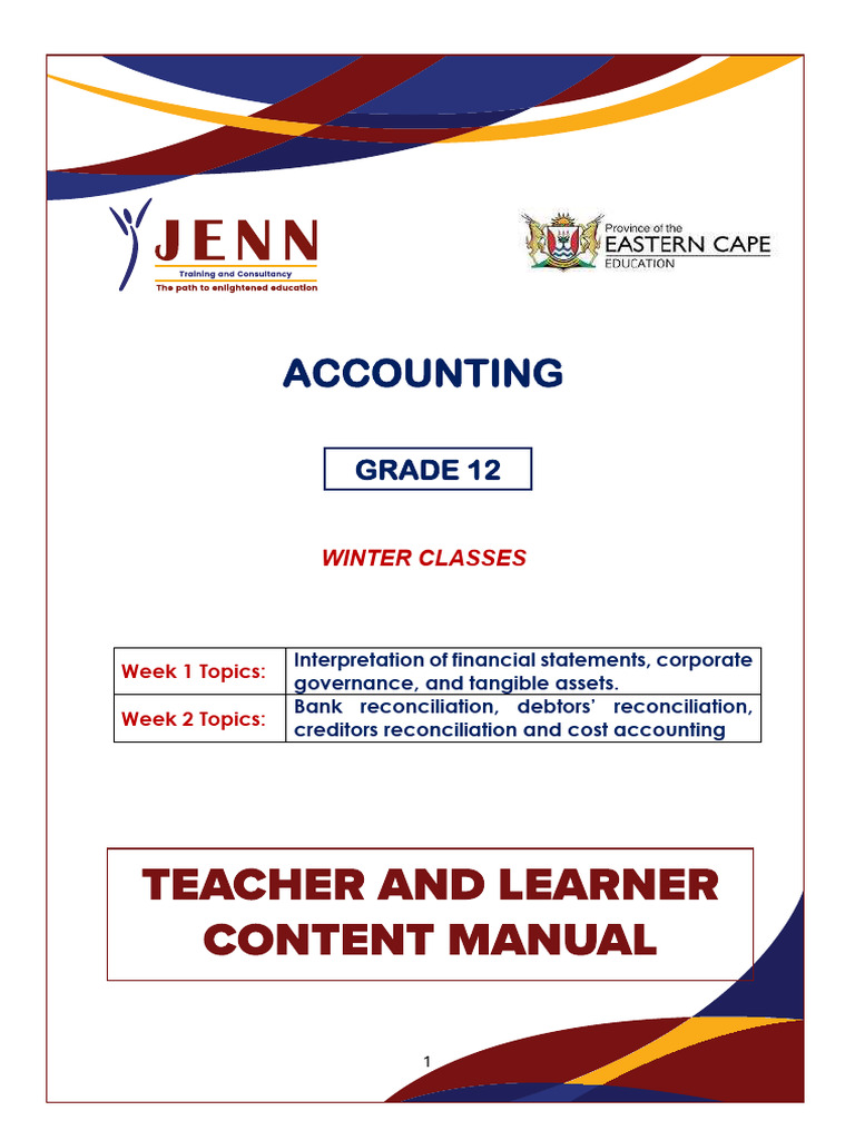 Accounting Content Manual | PDF | Debits And Credits | Bookkeeping