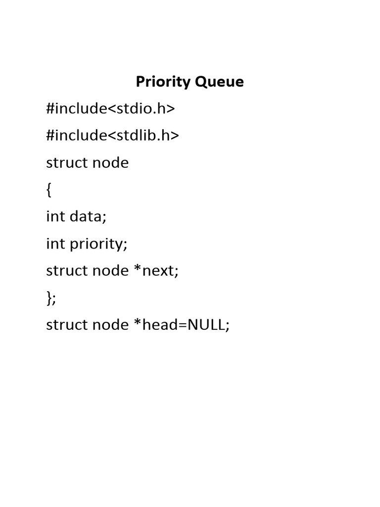 Priority Queue | PDF