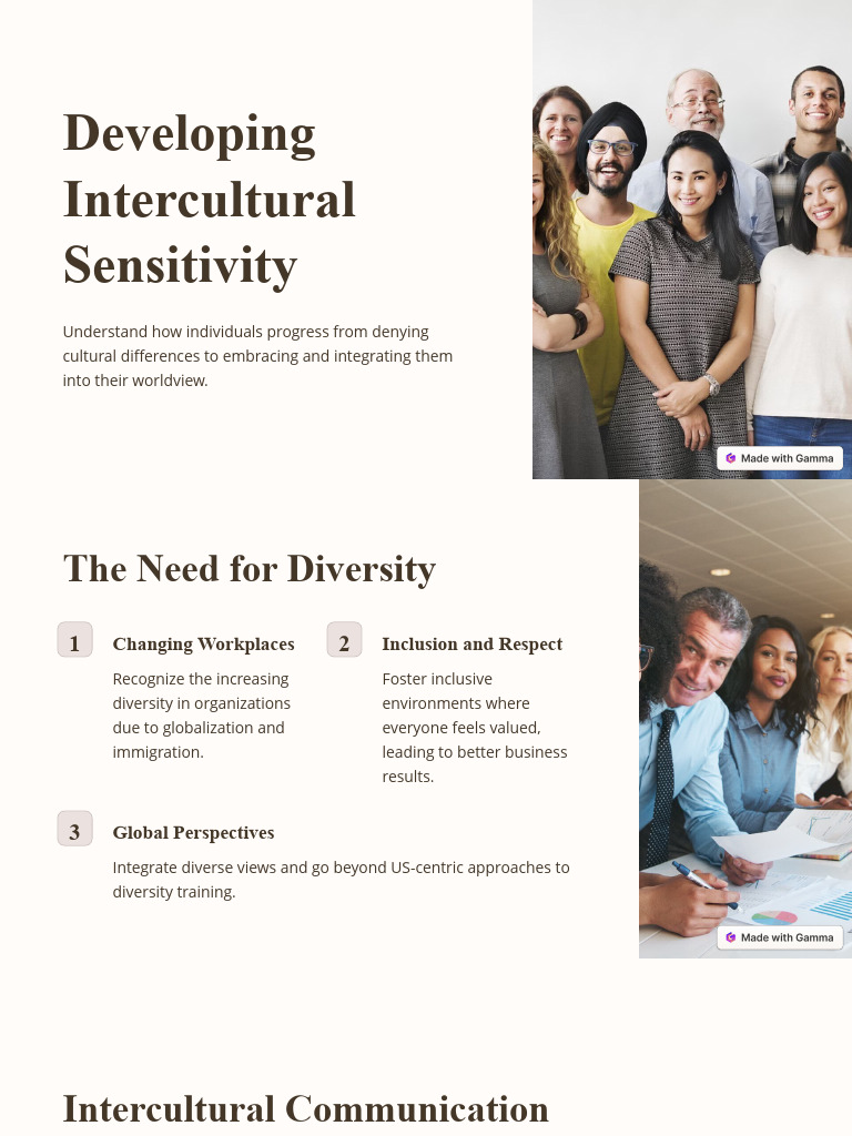 Developing Intercultural Sensitivity | PDF | Cross Cultural ...
