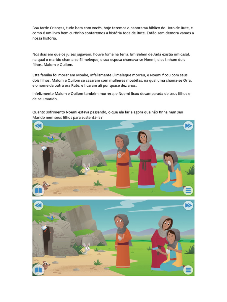A História de Rute Atualizado | PDF | Livro de Ruth