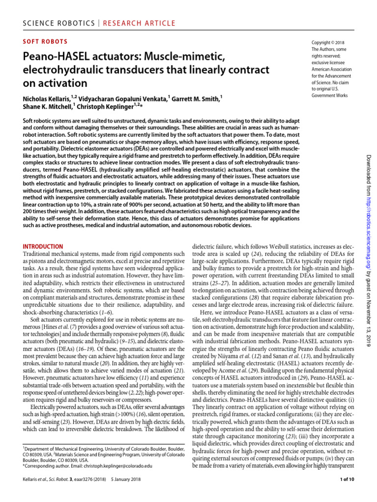 Musculo Hasel | PDF | Actuator | Capacitor