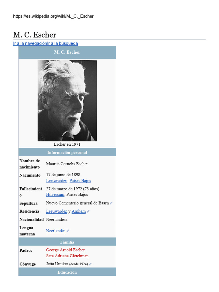 MC Escher | PDF | Tecnicas artisticas