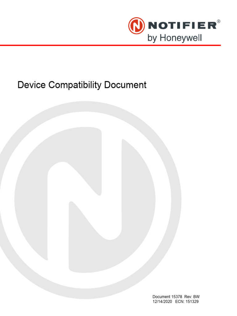 Device Compatibility Document Kidde Control Head | PDF