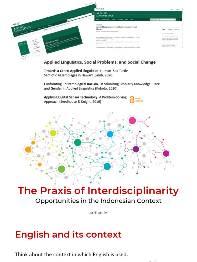 The Praxis of Interdisciplinarity in Applied Linguistics | PDF ...