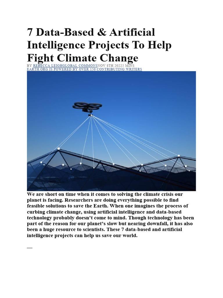 Seven - Projects - Examples of AI Support Sustainability | Download ...