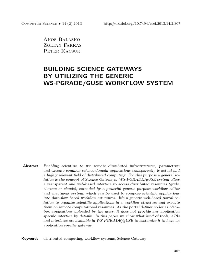 Building Science Gateways | PDF | Computing | Systems Architecture