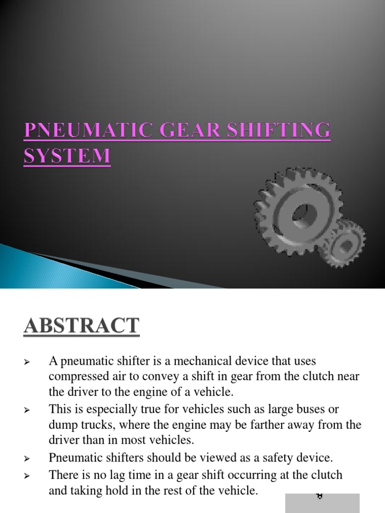 Pneumatic Shifting Systems Explained | PDF | Vehicle Parts | Automotive ...