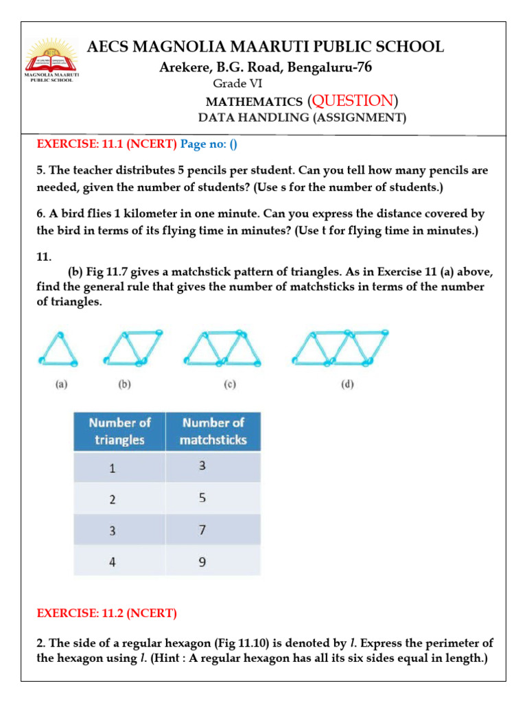 Grade 8- Question -Assignment-Data Handling (1) | PDF | Equations | Applied Mathematics