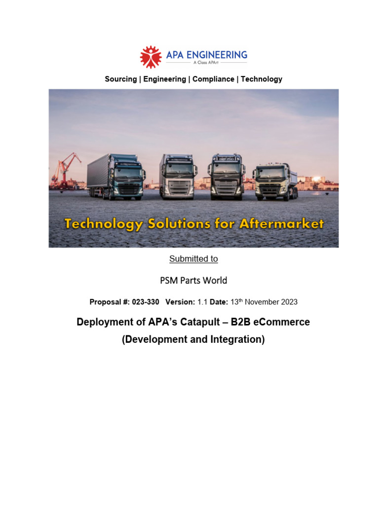 APA Engineering - Proposal For Catapult Ecommerce - PSM - Rev1 - 1 ...