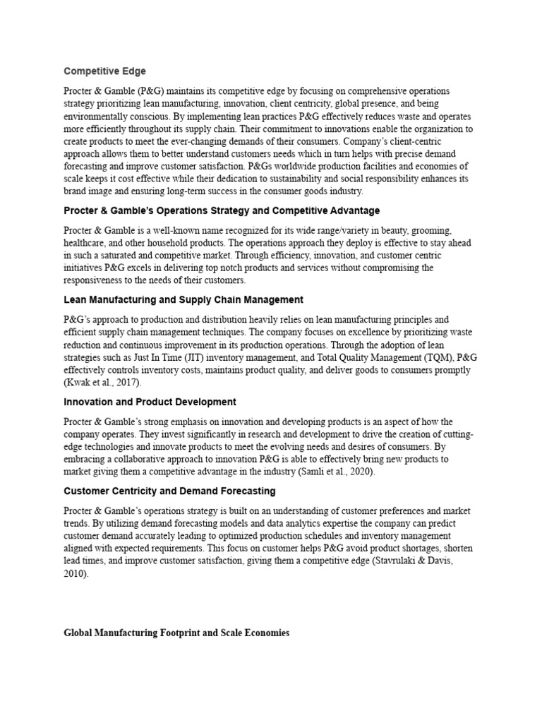 Competitive Edge | Download Free PDF | Supply Chain | Lean Manufacturing