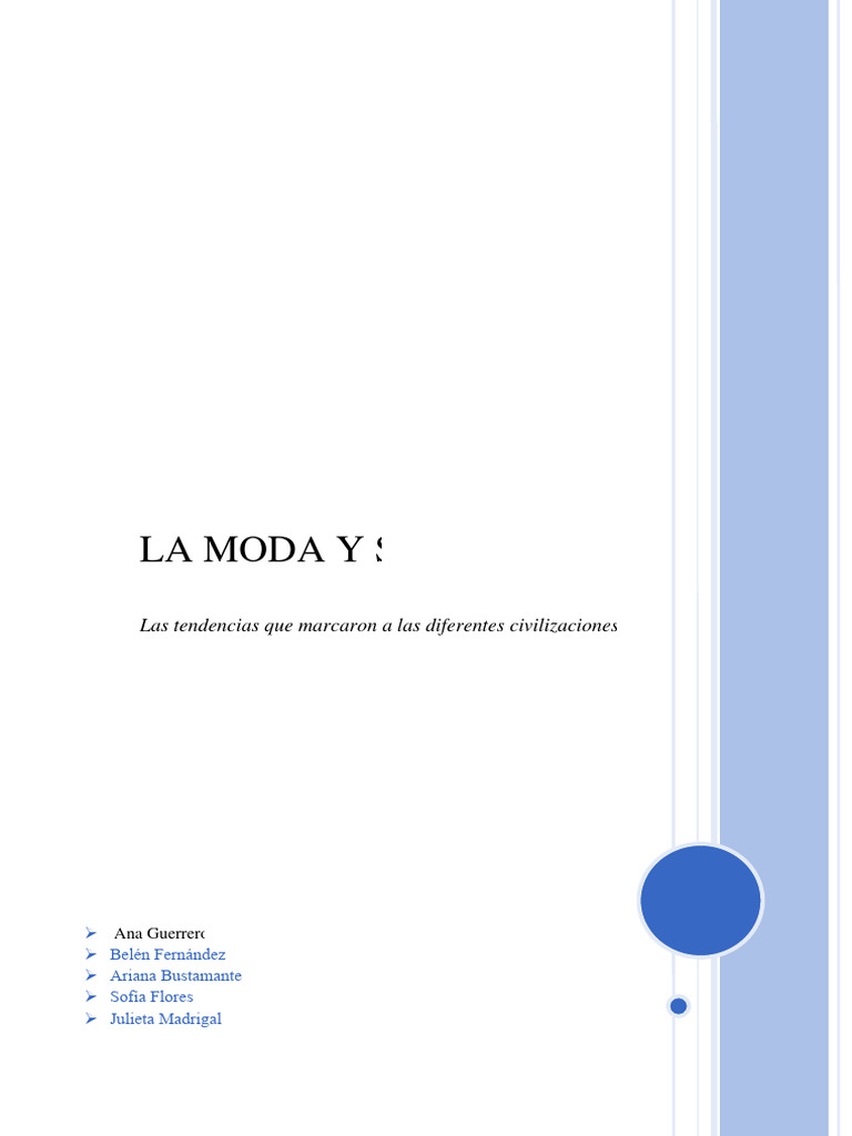 Evolución de la Moda a lo Largo de la Historia | PDF | Ropa | Moda