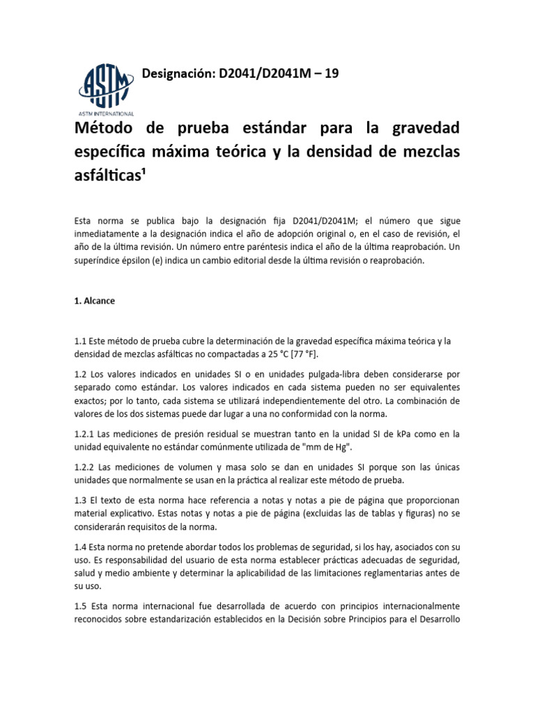 Astm D2041 | PDF | Vacío | Presión