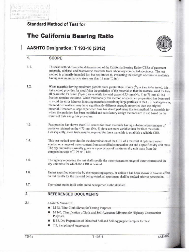Aashto T193 | PDF | Materials