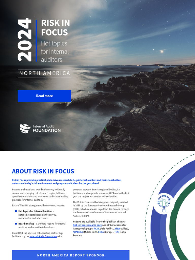 North America Risk in Focus 2024 | PDF | Internal Audit | Audit