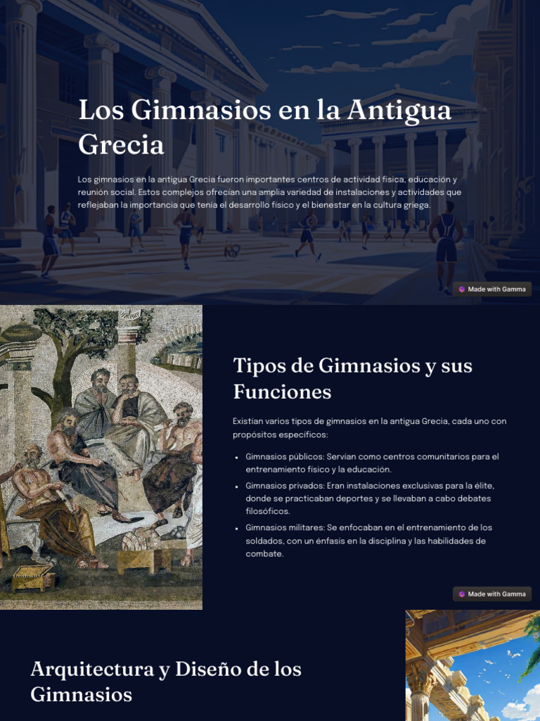 Gimnasios en la Antigua Grecia | PDF | Antigua Grecia | Gimnasio