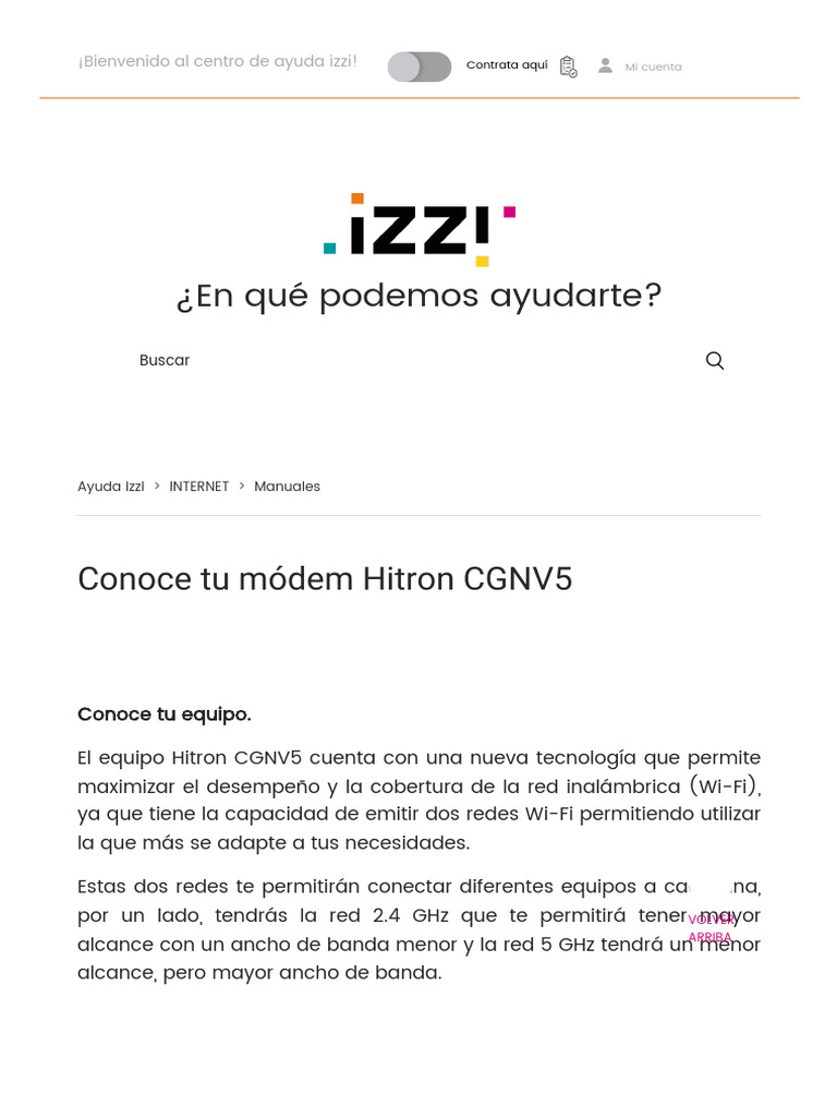 Conoce Tu Módem Hitron CGNV5 - Ayuda Izzi | PDF | Wifi | Módem
