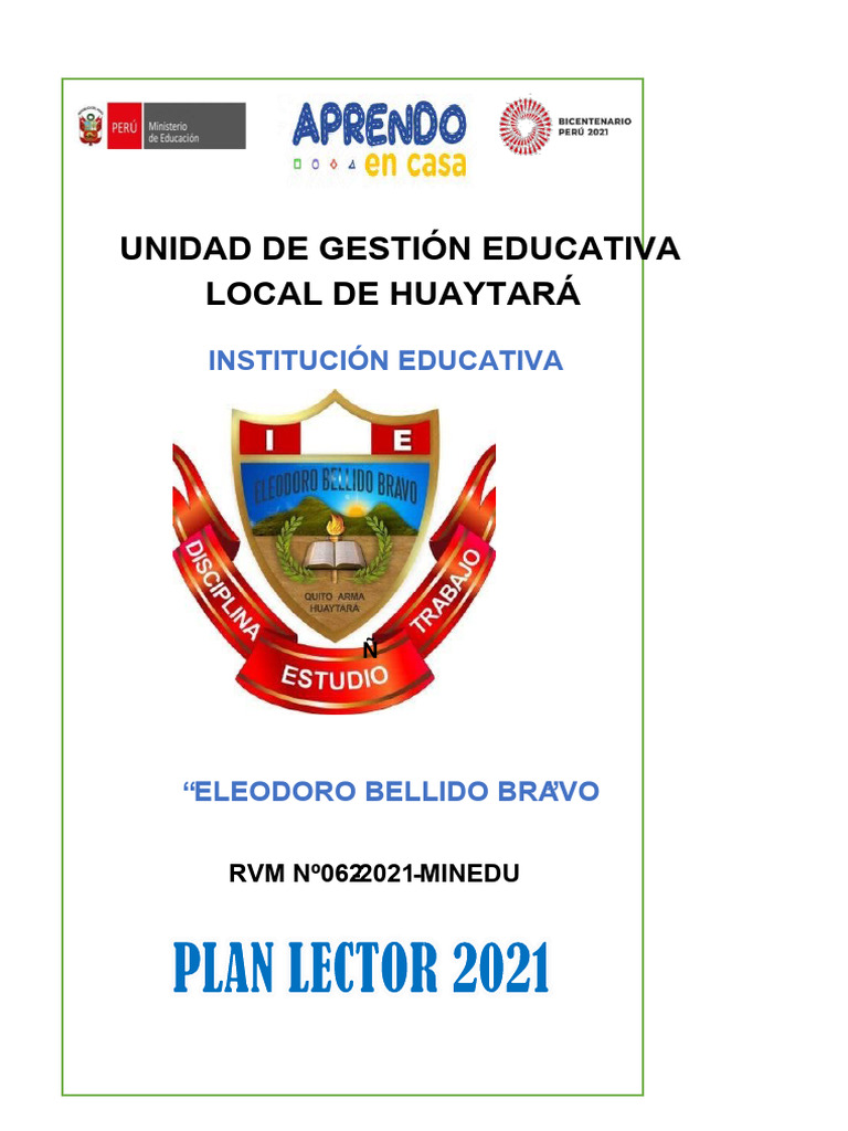 PLAN LECTOR 2024 | Descargar gratis PDF | Evaluación