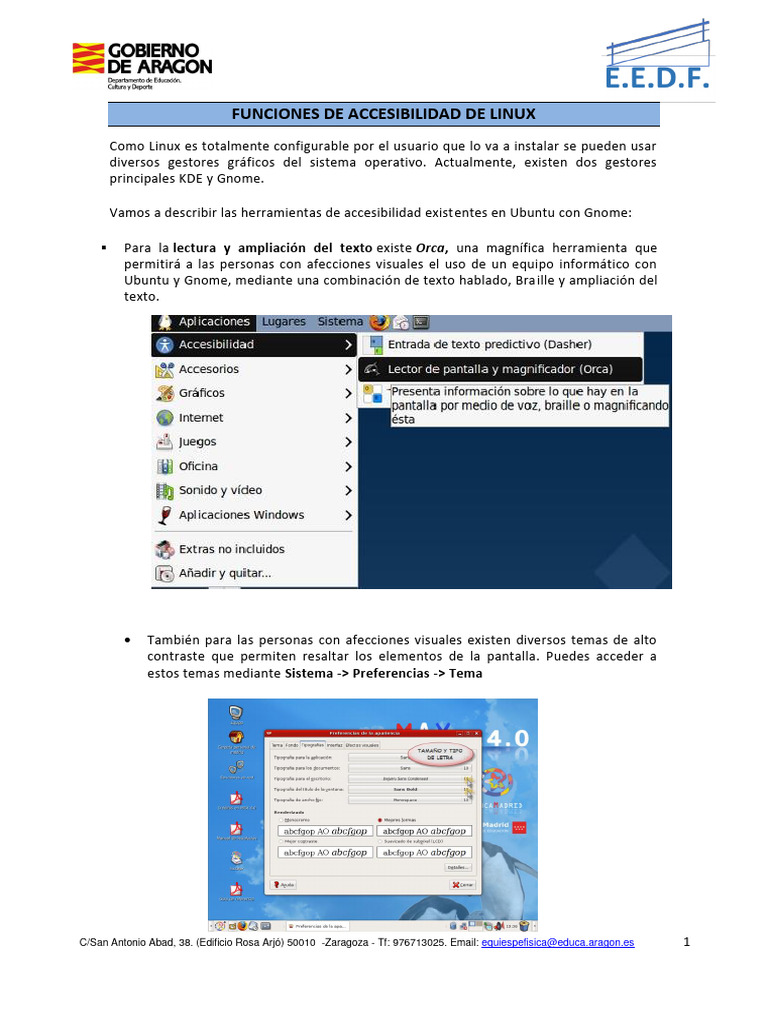 Funcions Accesibilidad Linux | Descargar gratis PDF | Teclado | Ventana (informática)
