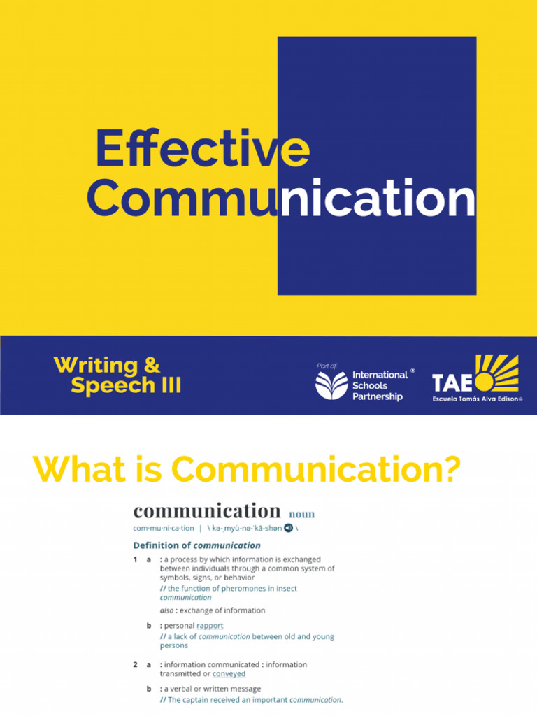Effective Communication in Speeches2020-2021 | PDF