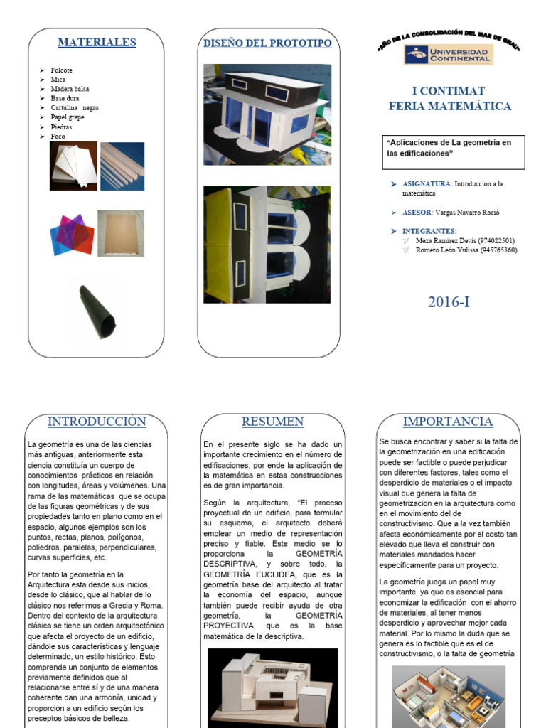 Triptico Modelo | PDF | Geometría | Matemáticas