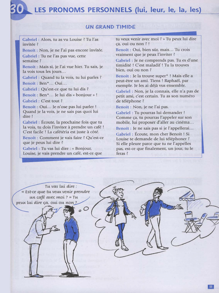 Les Pronoms Personnels (Lui, Leur, Le, La, Les) | PDF