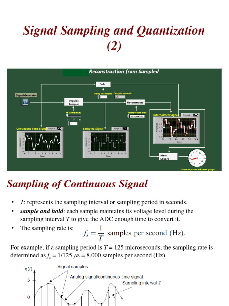 Part2 Signal Sampling And Quantization Download Free Pdf Sampling Signal Processing
