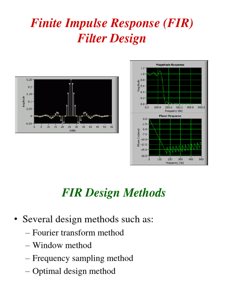Part7 - Finite Impulse Response Filter Design | PDF | Telecommunications Engineering ...