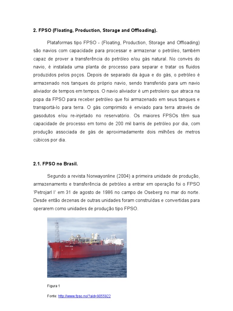 FPSO - Completo | PDF | Petróleo | Gás natural