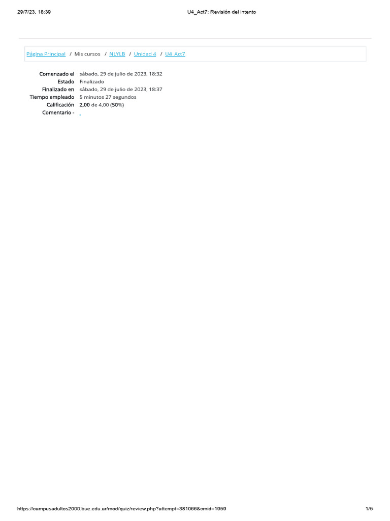 U4 - Act7 - Revisión Del Intento | PDF | Rima