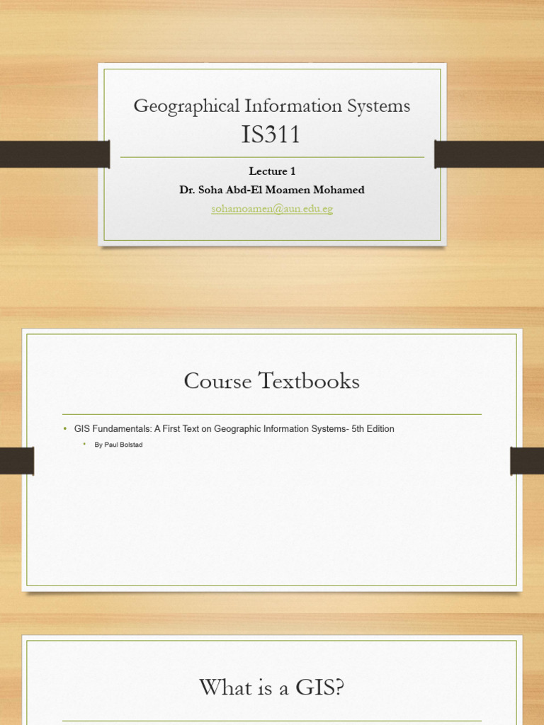 Geographical Information Systems - Lec 1 | PDF | Arc Gis | Geographic ...