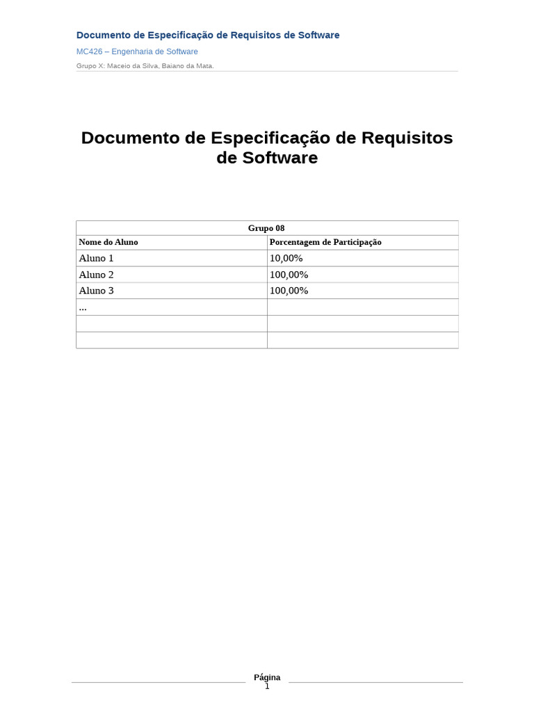 Documento Requisitos Exemplo | PDF | Engenharia de Software | Informação
