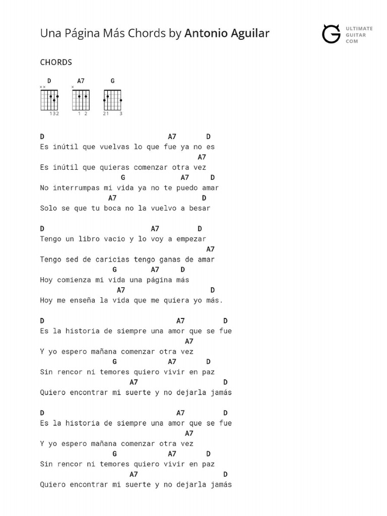 Una Página Más Chords | PDF