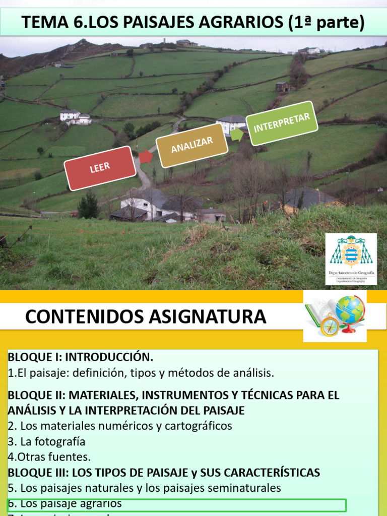TEMA 6. PAISAJES AGRARIOS | Descargar gratis PDF | Paisaje | Área rural