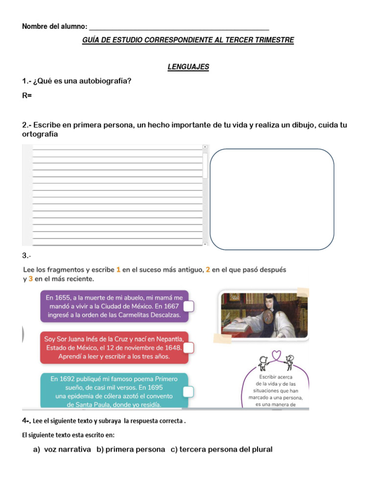 GUÍA DE ESTUDIO CORRESPONDIENTE AL TERCER TRIMESTRE | Descargar gratis PDF | Nueva españa | México