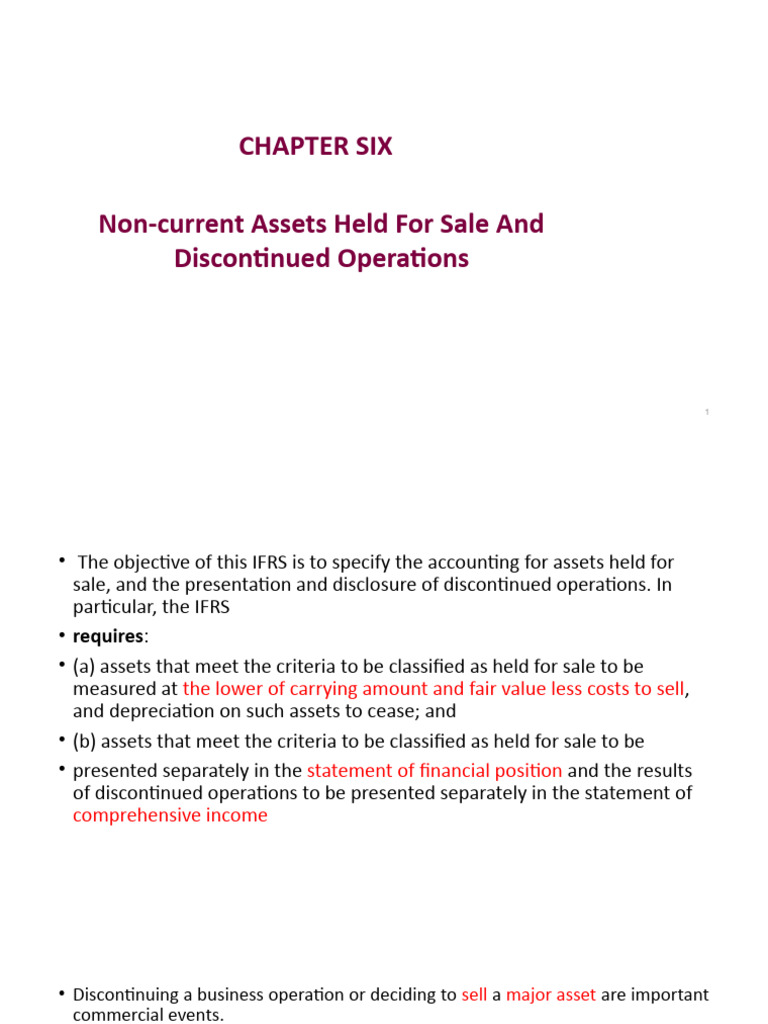 IFA-I CH - 6 Non-Current Asset and Disposal | PDF | Depreciation | Fair ...