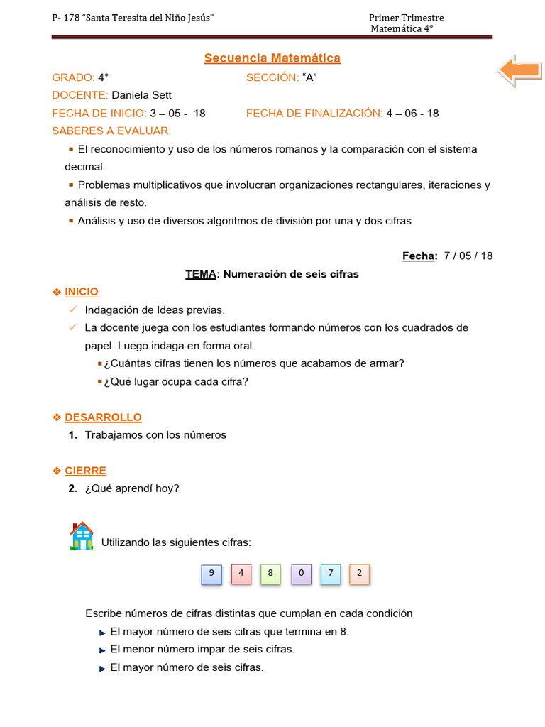 Sec MAYO 4º | PDF | Multiplicación | Álgebra abstracta