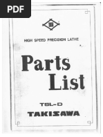 Takisawa TSL 550, 800, 1000 D Manual | PDF