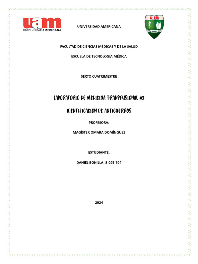 med trans 9 | PDF | Anticuerpo | Transfusión de sangre