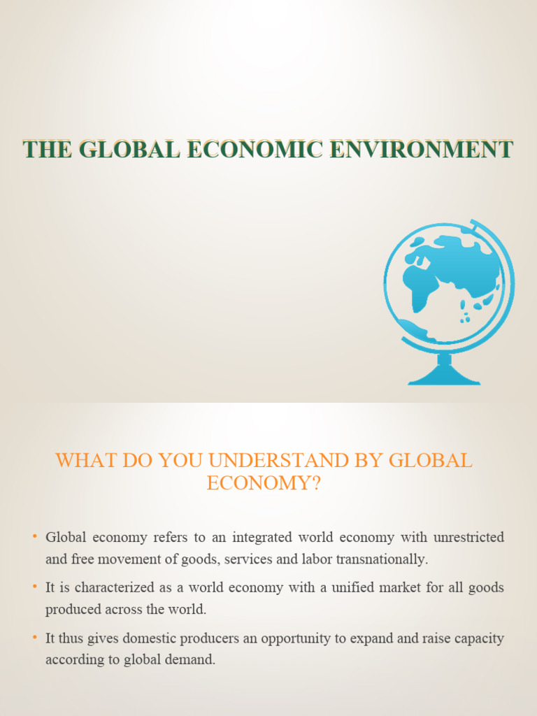 chapter 1 THE GLOBAL ECONOMIC ENVIRONMENT | PDF | Balance Of Payments ...