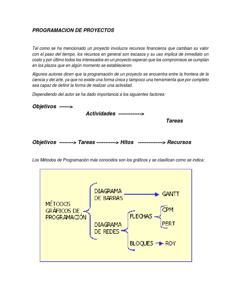 01 Programación de Proyectos | PDF | Programación de computadoras ...