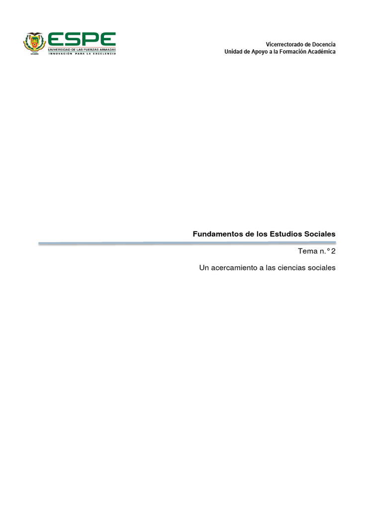 Tema 2. Un Acercamiento A Las Ciencias Sociales | PDF | Investigación ...