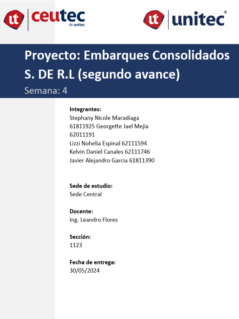 Proyecto Segundo Avance | PDF | Logística | La seguridad informática