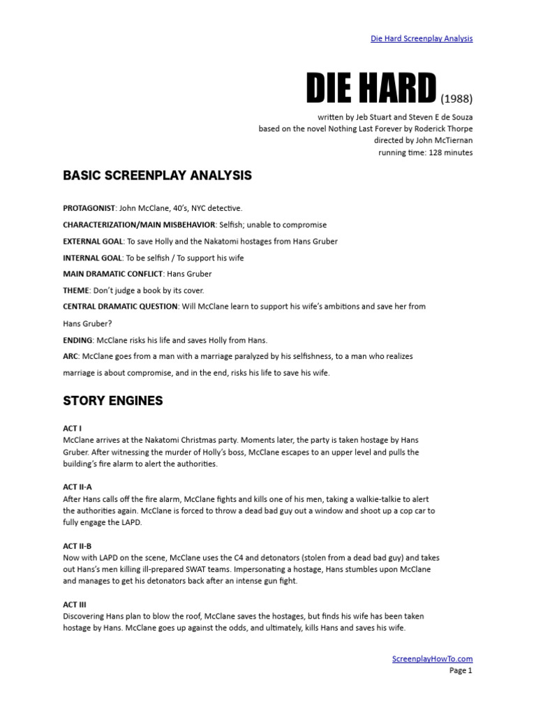 Die-Hard-Screenplay-Analysis | PDF