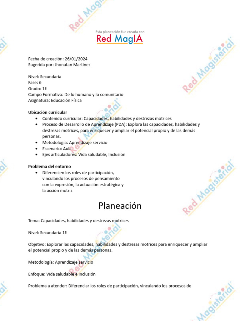 Red MAgIA - Explora Las Capacidades, Habilidades y Destrezas Motrices ...