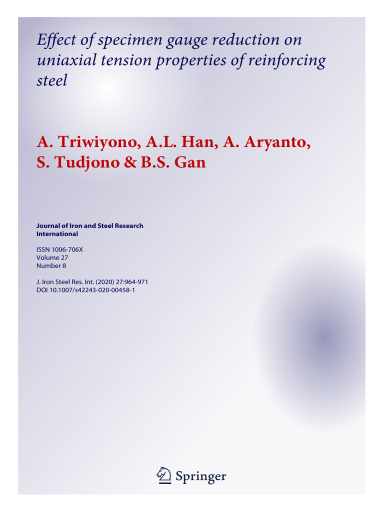 Effect of Specimen Gauge Reduction - Triwiyono | PDF | Deformation (Engineering) | Ultimate ...