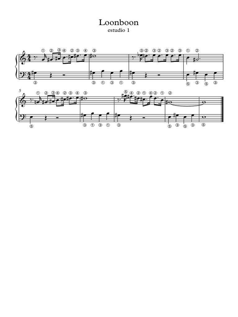 Loonboon Estudio - Partitura Completa | PDF