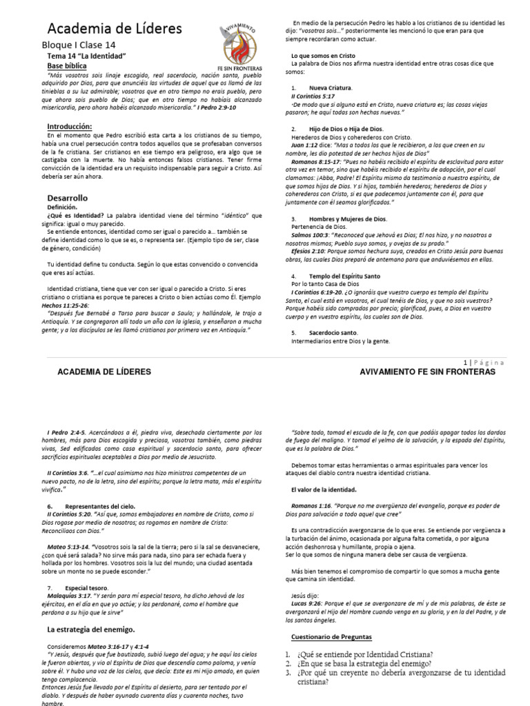 Identidad Cristiana y su Valor | PDF | Cristo (título) | Jesús